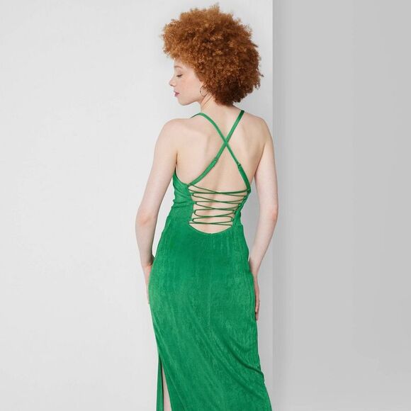 wild fable | Dresses | Wild Fable Womens Laceup Back Maxi Bodycon Slip ...